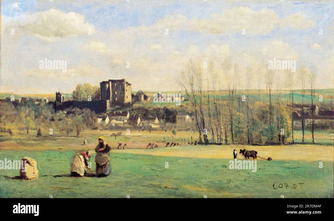 Jean Baptiste Camille Corot, Landscape of La Ferté-Milon, landscape ...