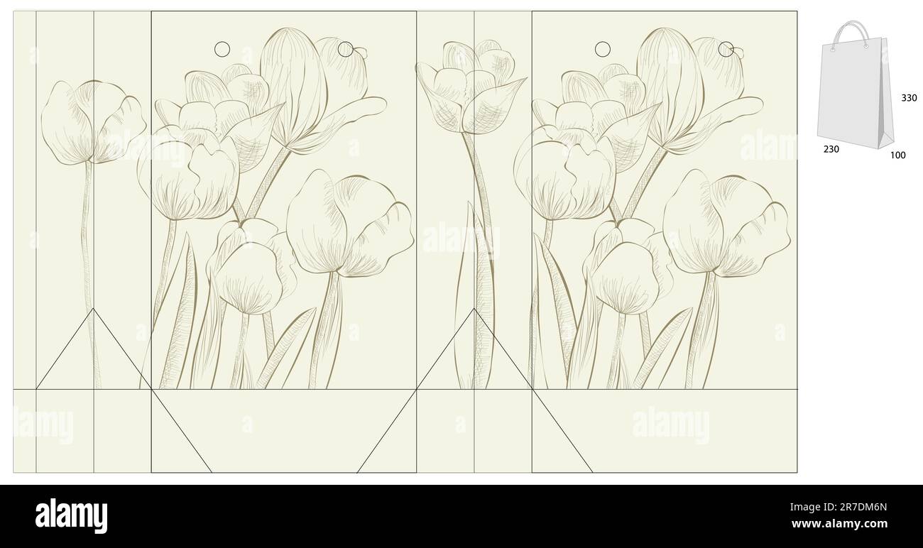 Tulips flowers design Stock Vector Images - Alamy