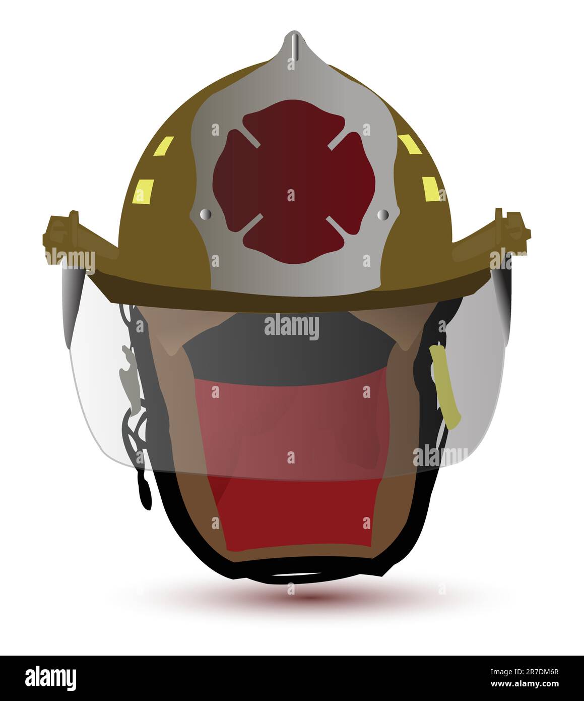 fireman helmet illustration design over a white background Stock Vector ...