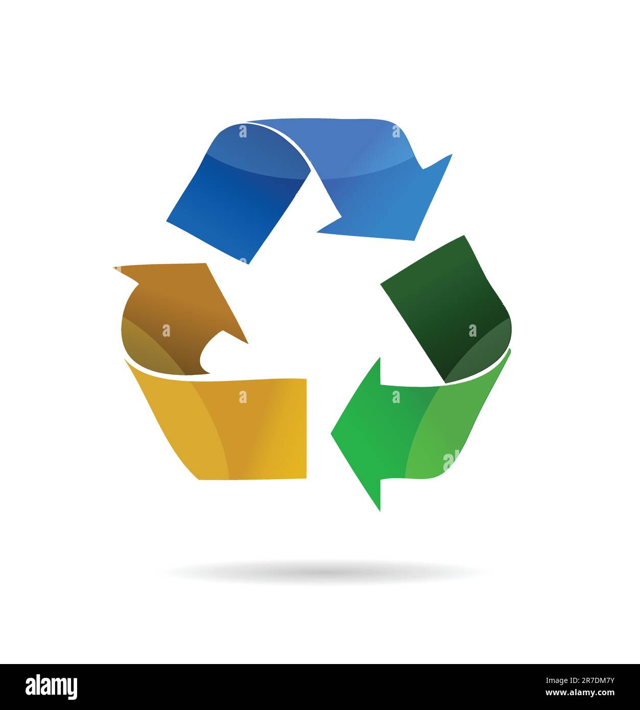 Illustration of recycling symbol with environmental concept Stock ...
