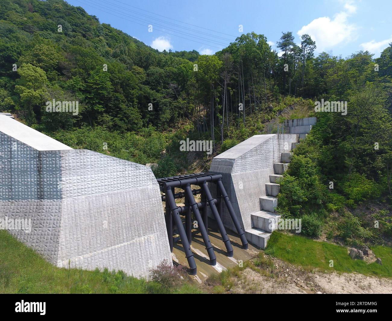 A permeable check dam which prevents disaster of core stones and ...