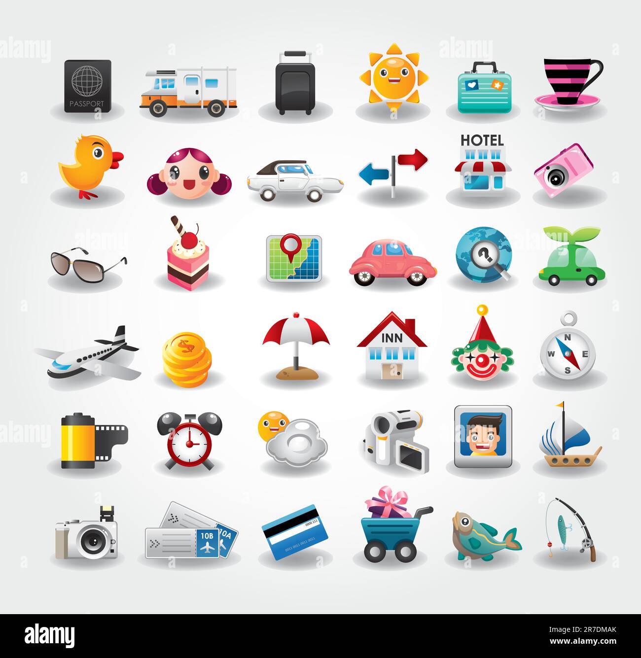 Travel icons symbol collection. Vector illustration Stock Vector Image ...