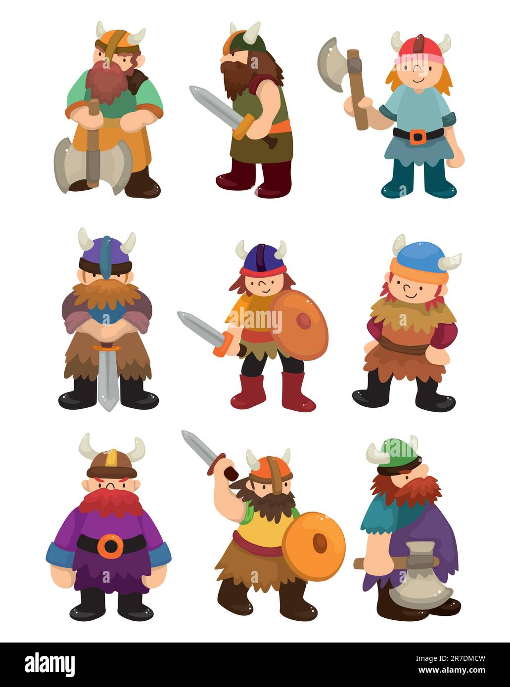 Medieval shield set cartoon Cut Out Stock Images & Pictures - Alamy