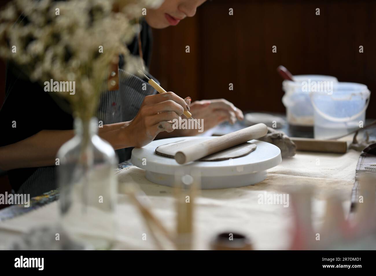 Making clay patterns hi-res stock photography and images - Alamy