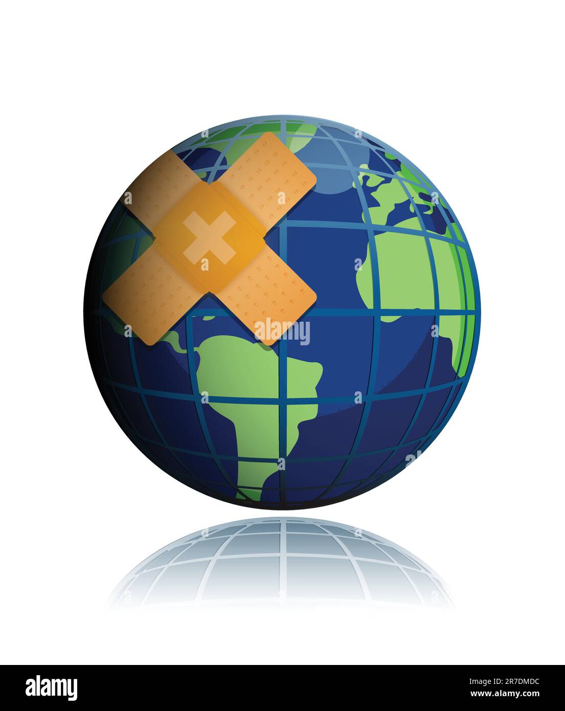 Earth globe bandage Cut Out Stock Images & Pictures - Alamy