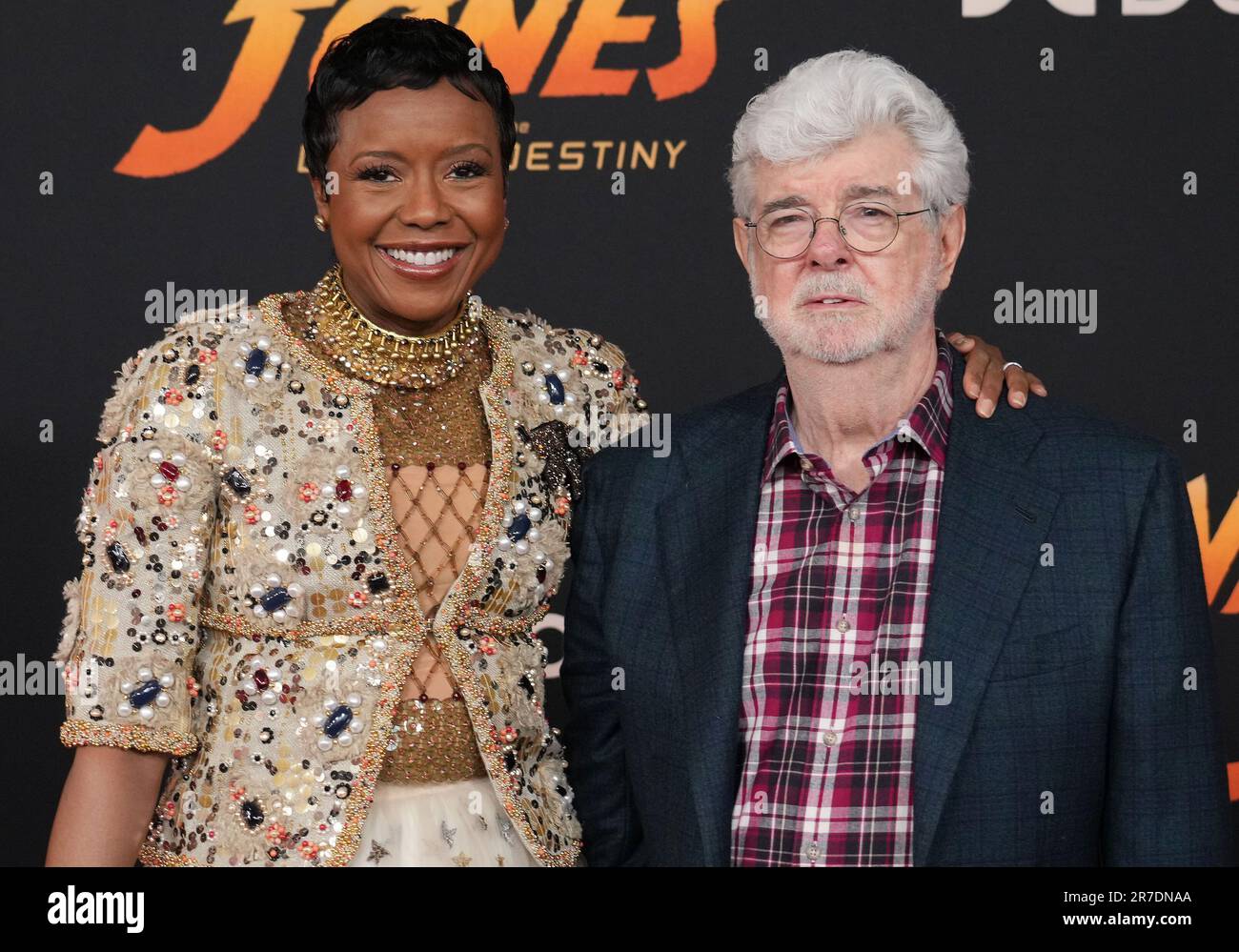 (L-R) Mellody Hobson and George Lucas arrives at the LucasFilms ...