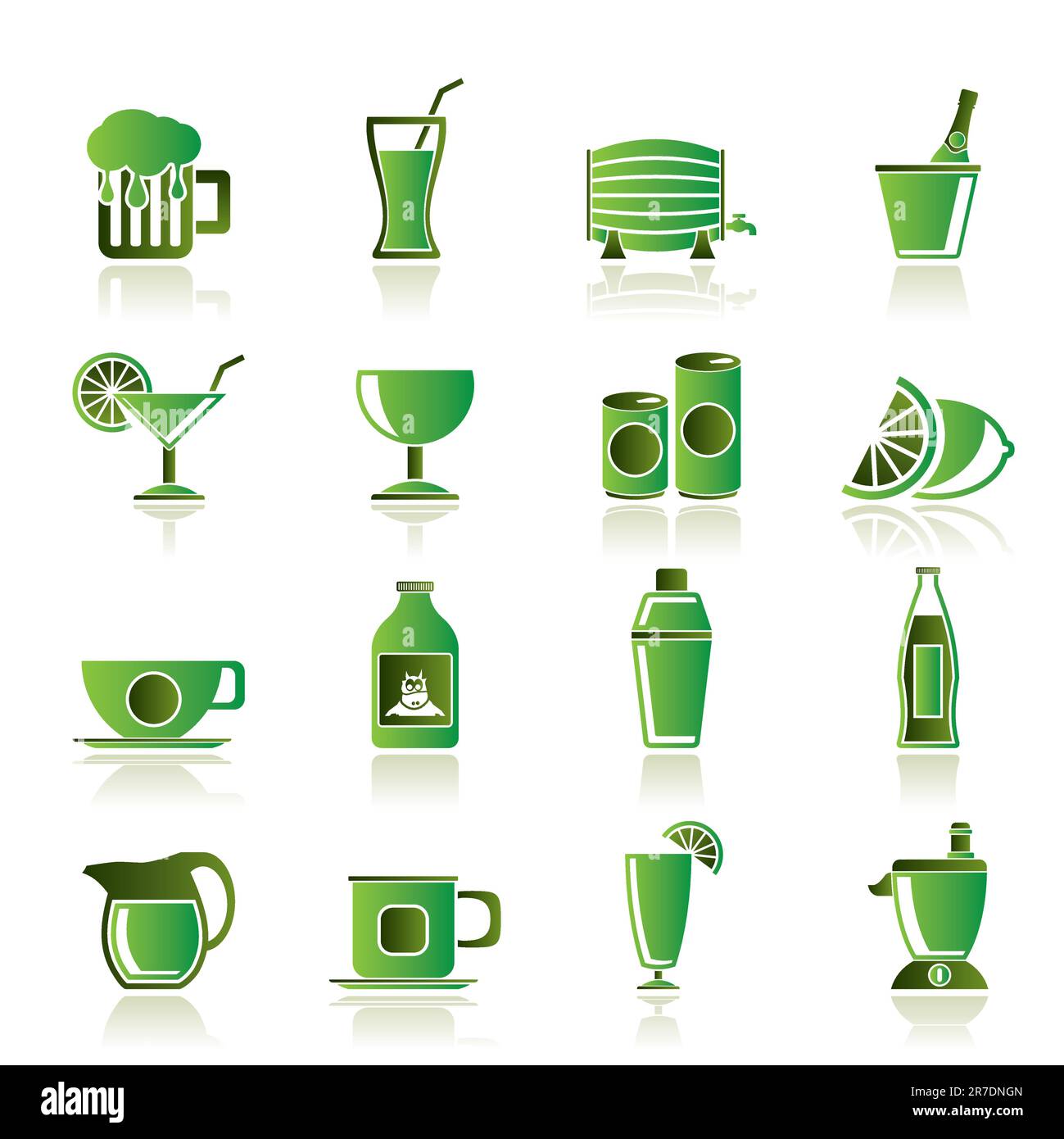 beverages and drink icons - vector icon set Stock Vector Image & Art ...