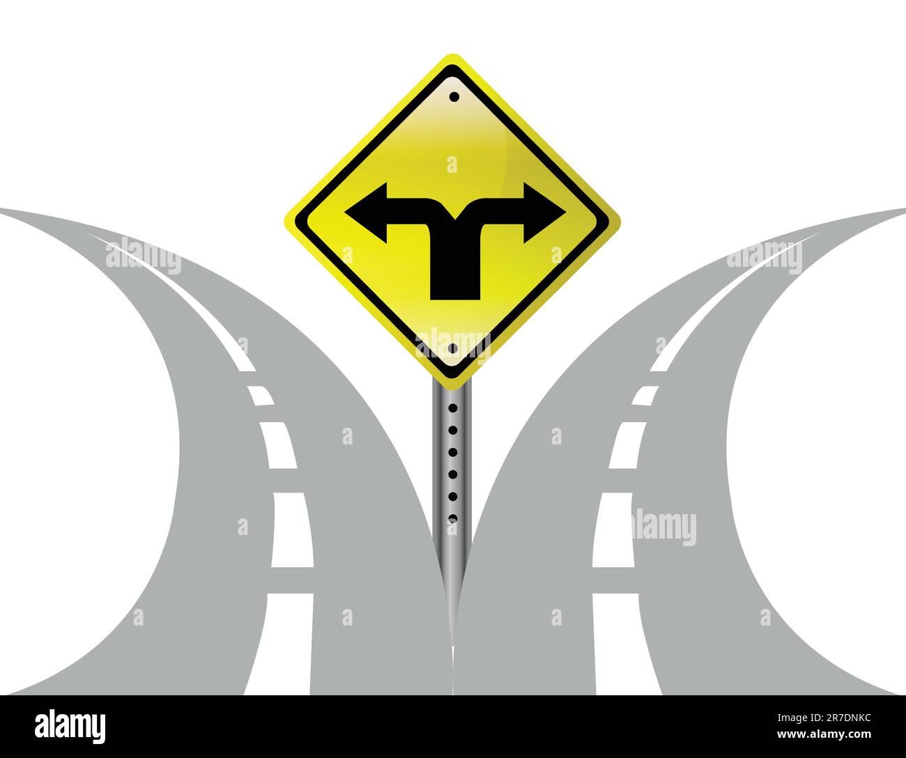 Middle Lane Sign Stock Vector Images Alamy 