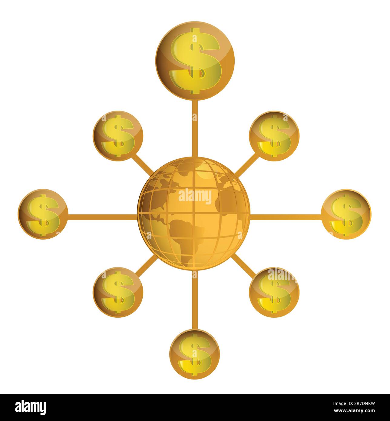 Global wealth illustration design over a white background Stock Vector ...