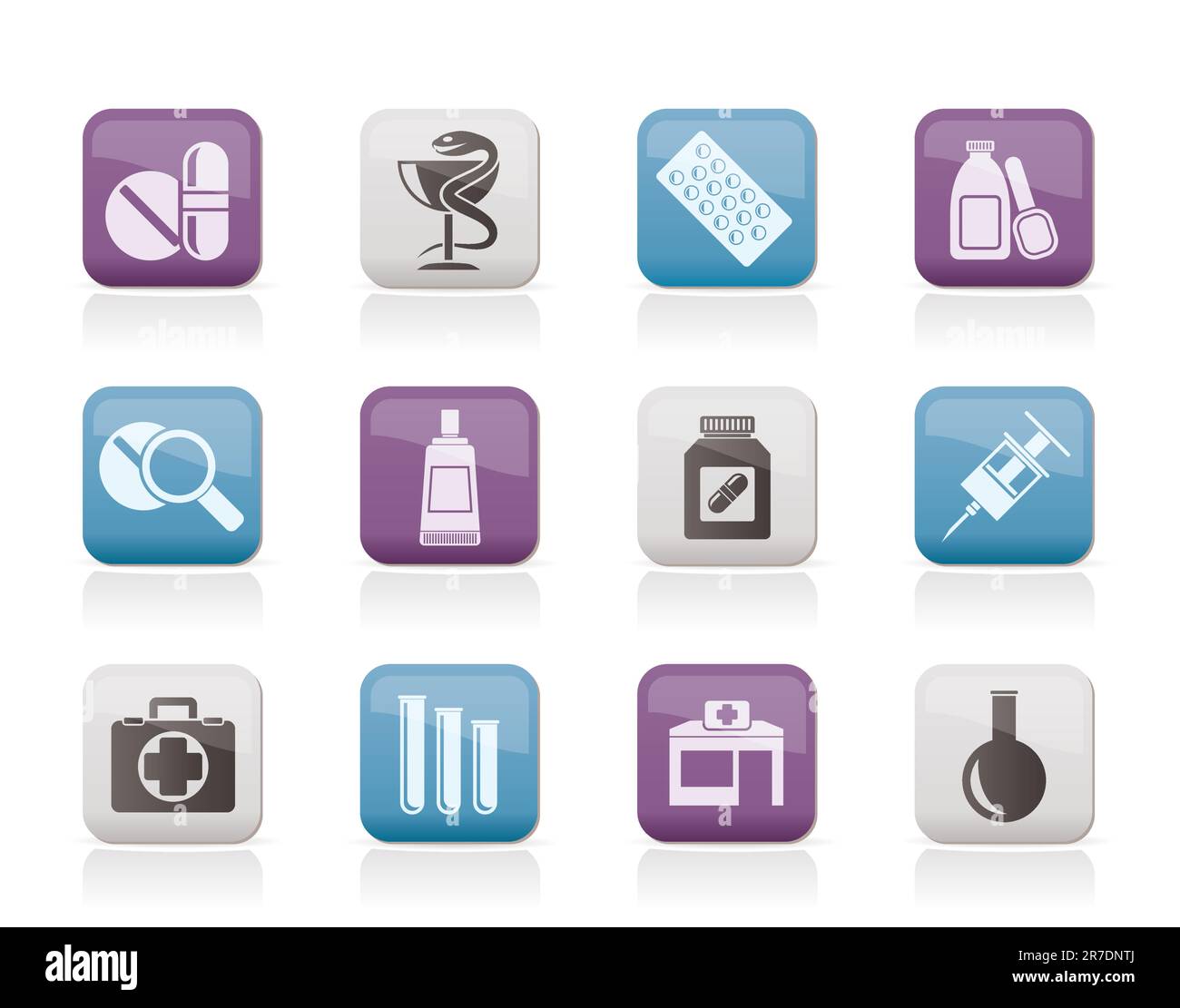Pharmacy and Medical icons - vector icon set Stock Vector Image & Art ...