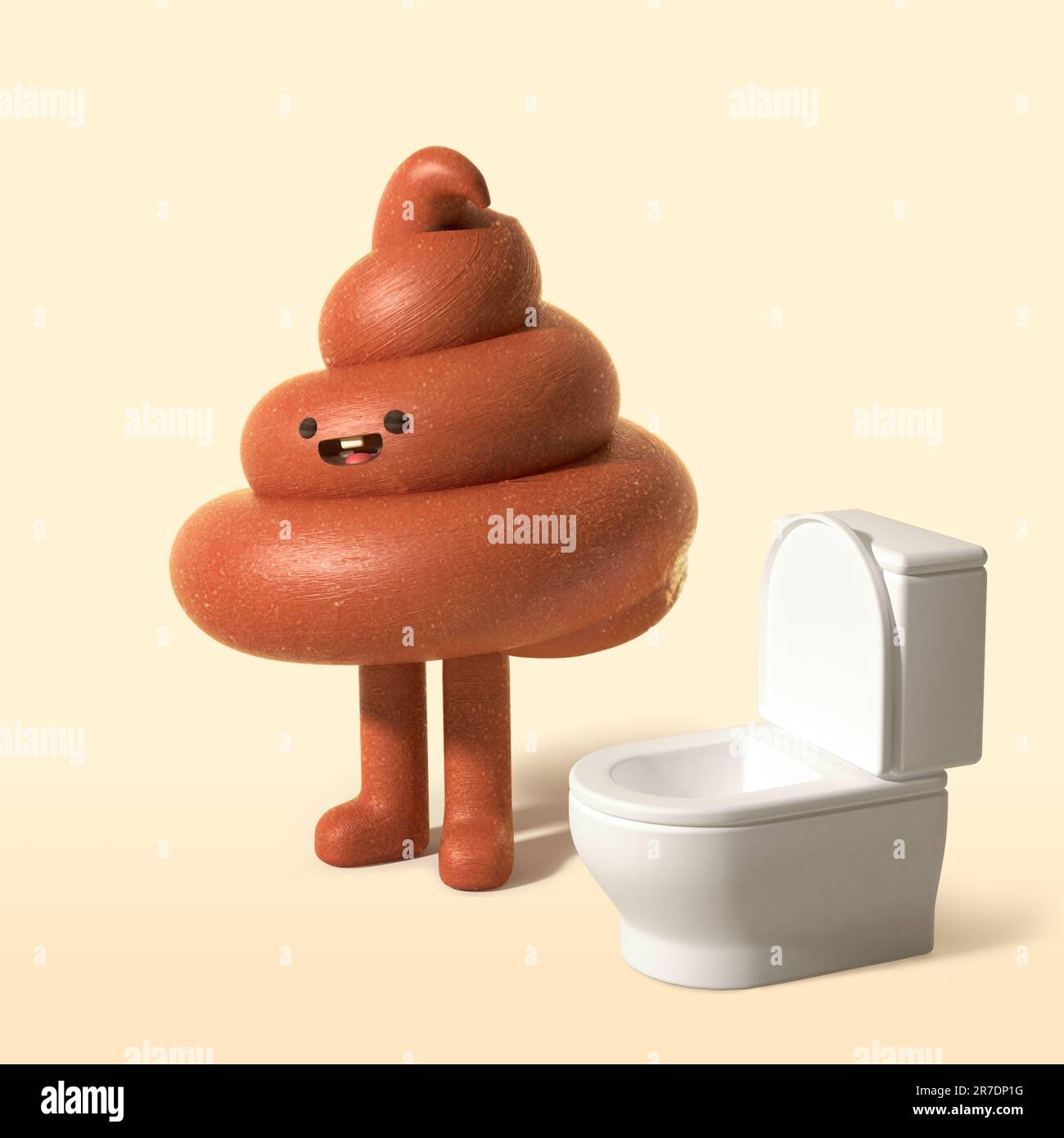 early childhood education 3d character, potty training Stock Photo - Alamy