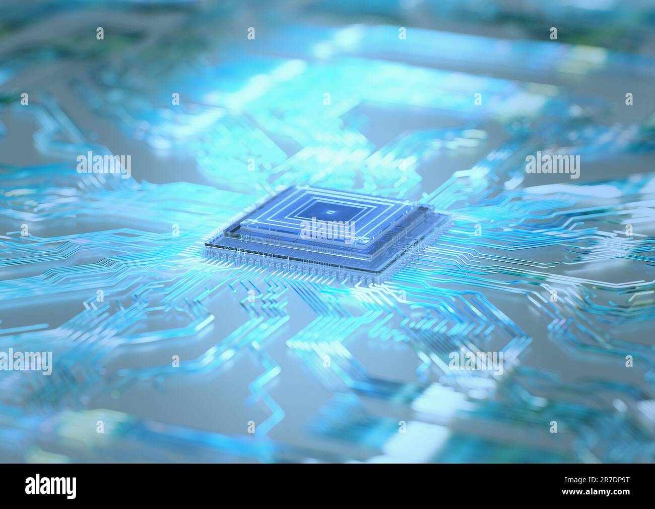3d graphic rendered AI artificial intelligence chip, server Stock Photo ...