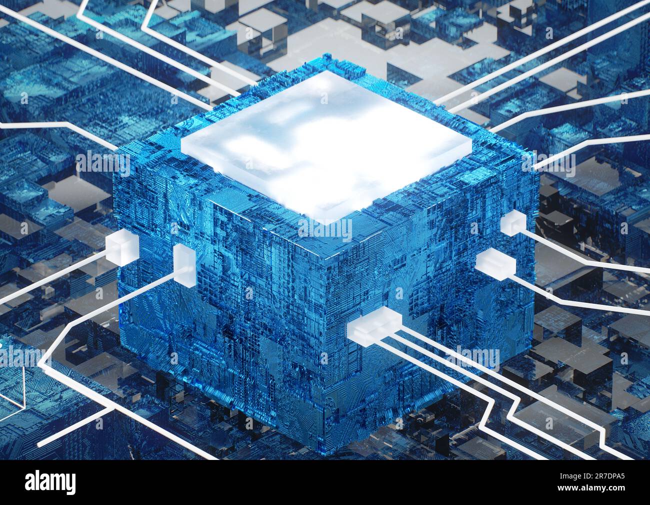 3d graphic rendered AI artificial intelligence chip, server Stock Photo ...