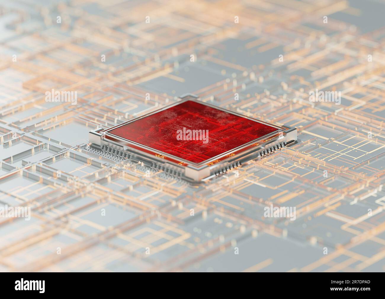 3d graphic rendered AI artificial intelligence chip, server Stock Photo ...