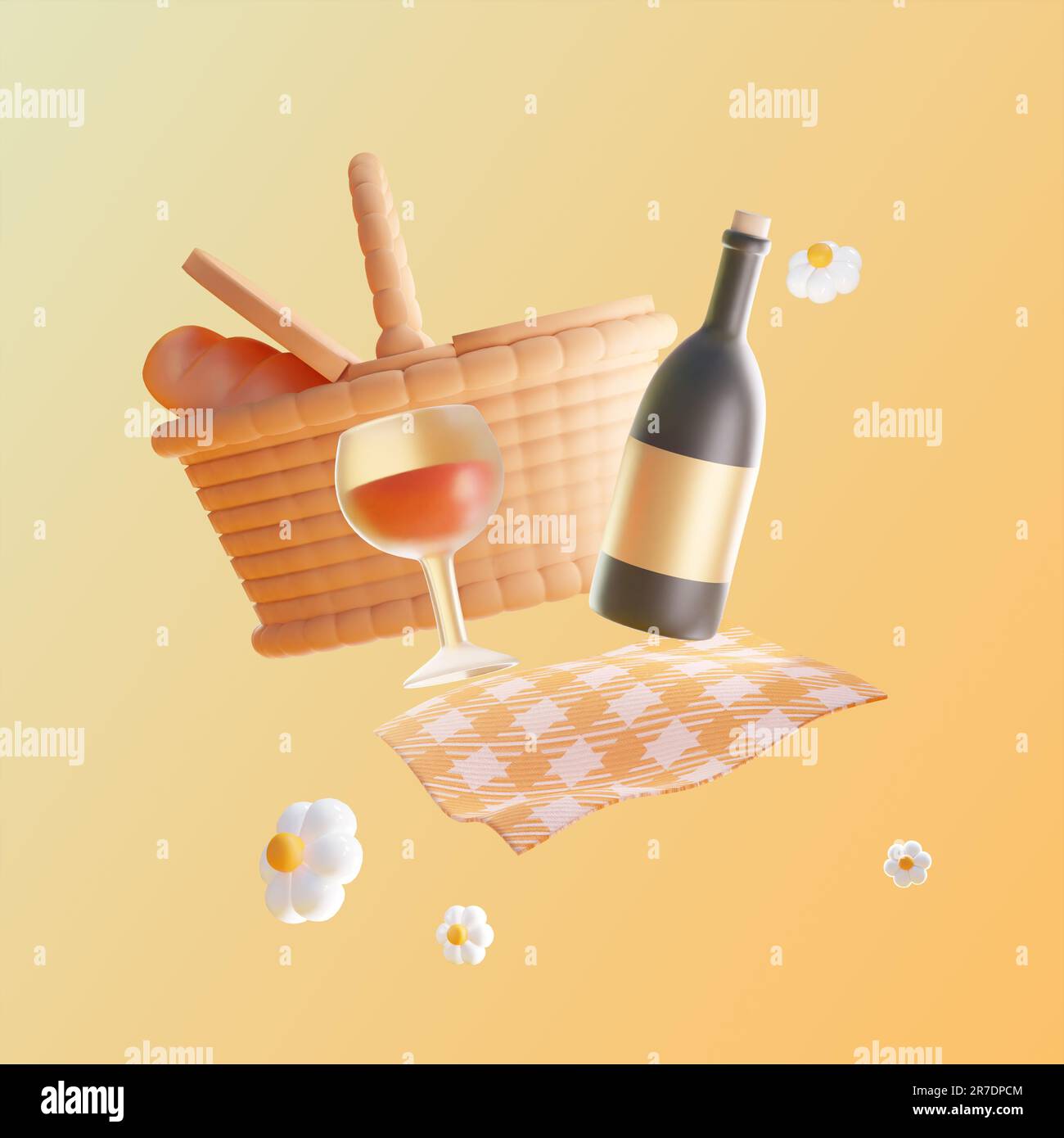 3d shopping object, picnic supplies Stock Photo - Alamy