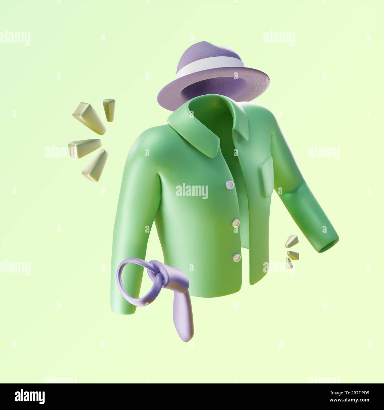 3d shopping object, man fashion items Stock Photo - Alamy