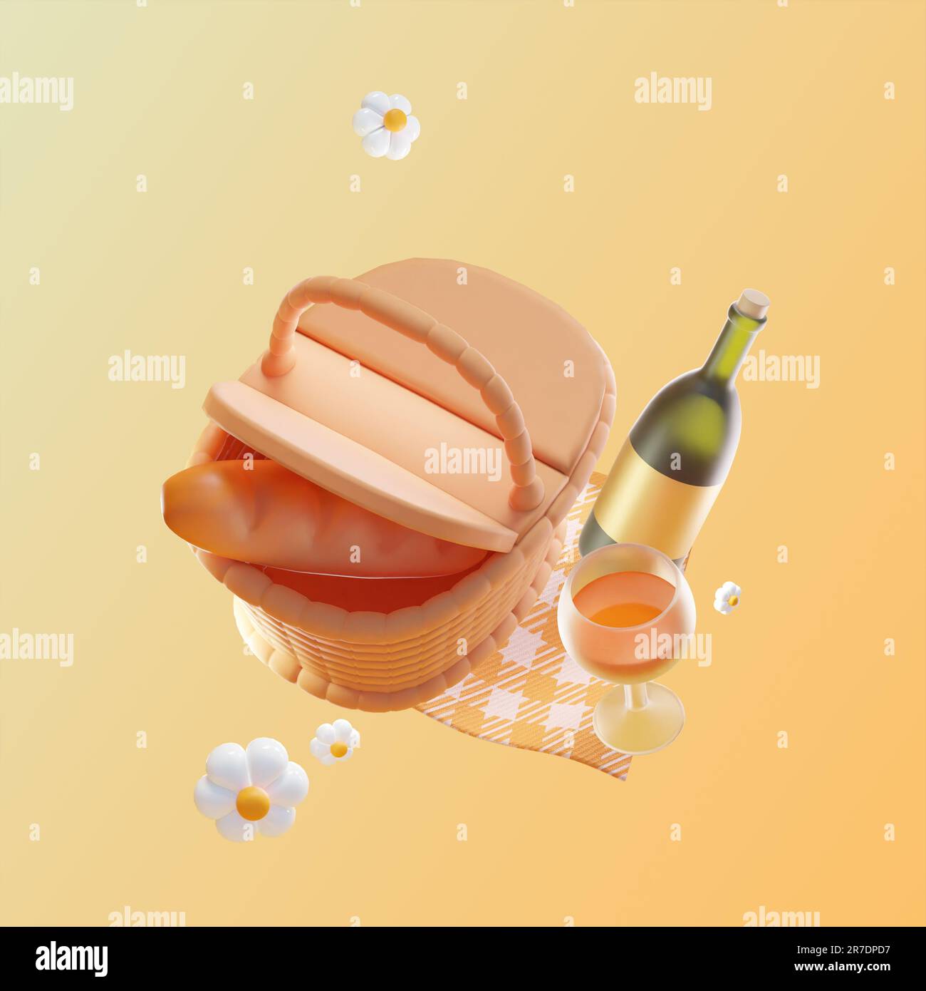 3d shopping object, picnic supplies Stock Photo - Alamy