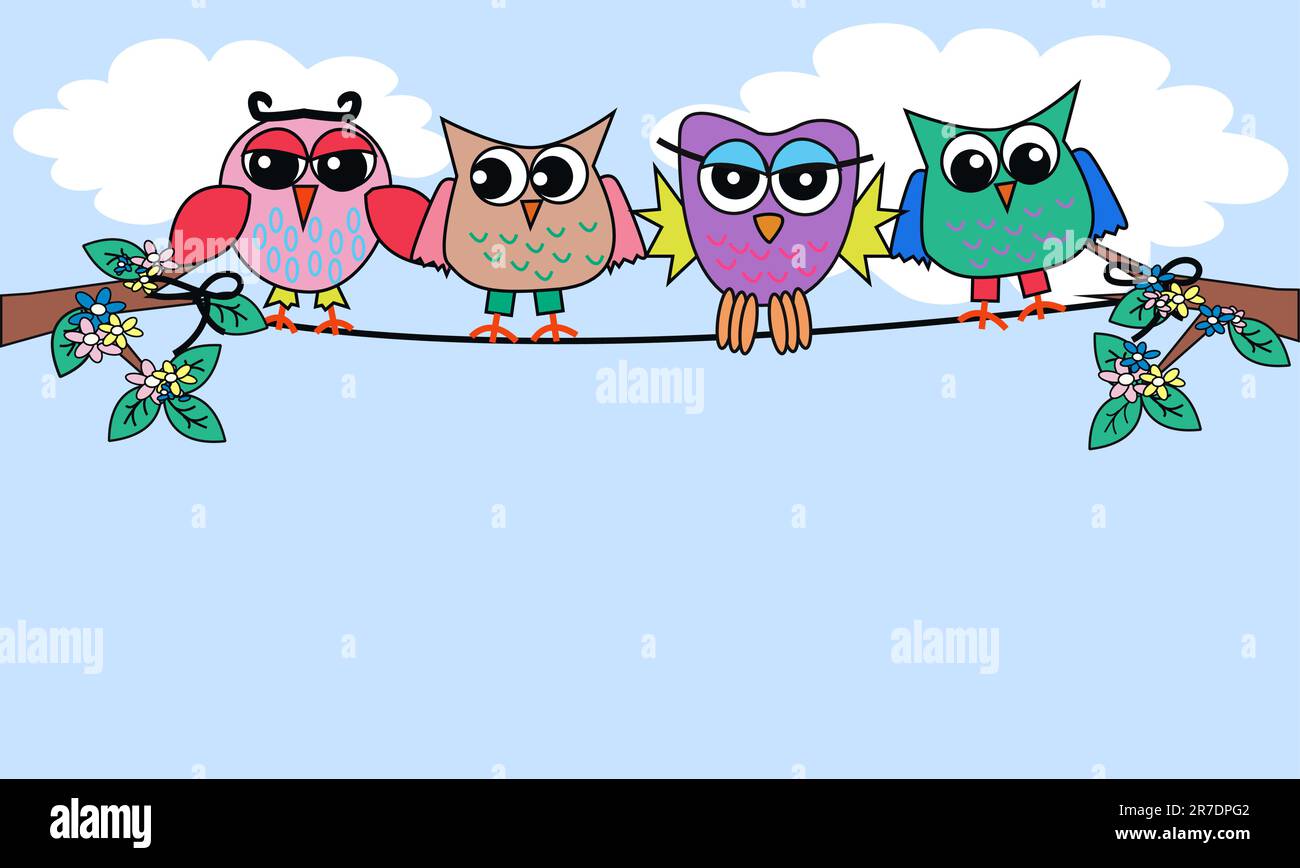 Owls image Stock Vector Images - Alamy