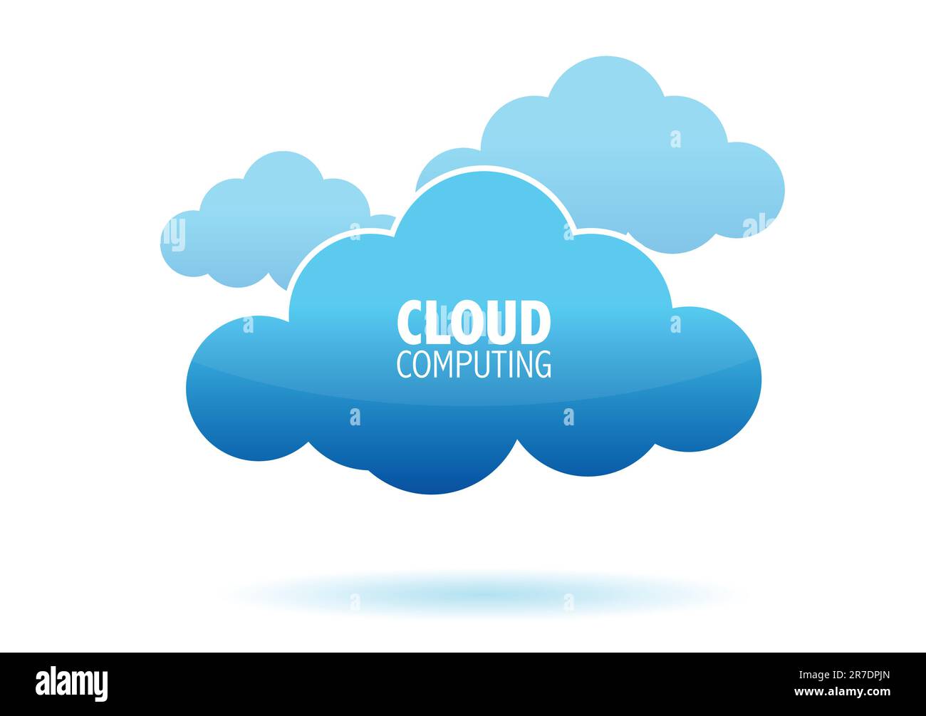 Cloud computing concept illustration design isolated over a white ...