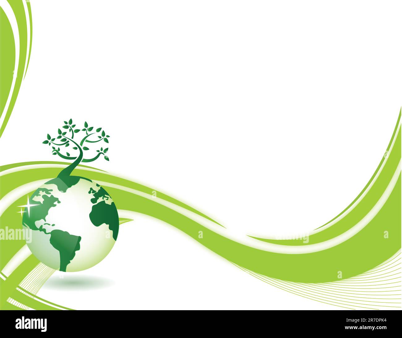 Green nature background. Eco concept illustration. Abstract green ...