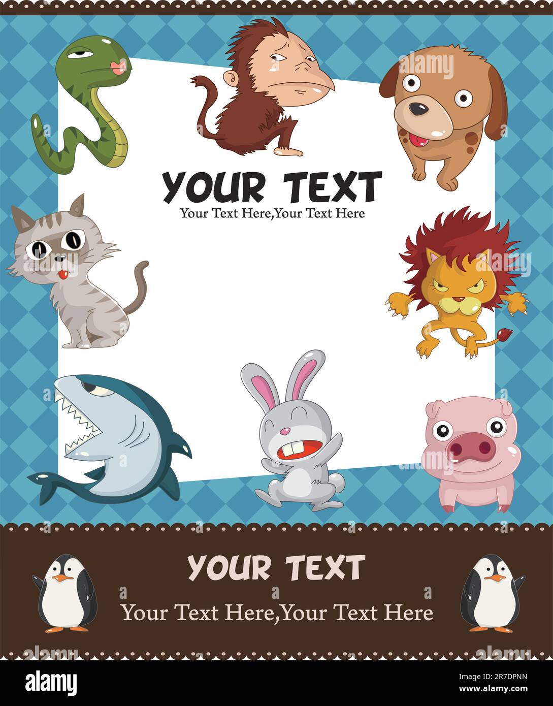 Wild animal border hi-res stock photography and images - Alamy