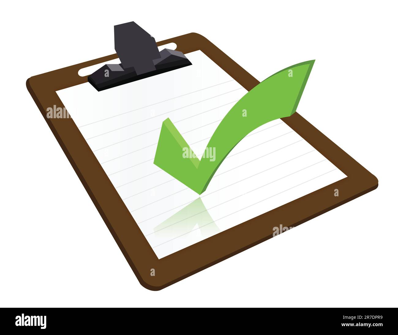 Clipboard with check mark illustration design over a white background ...