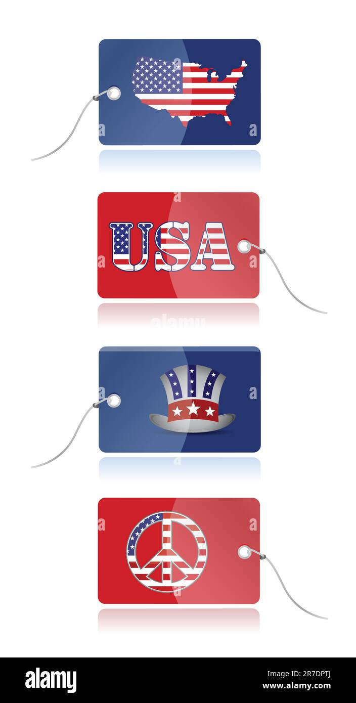 Us icon tags isolated over a white background Stock Vector Image & Art ...