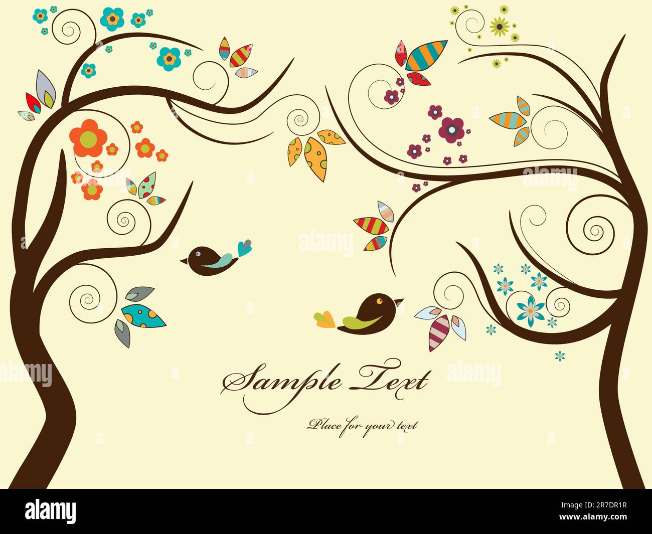 Vector picture with bizarre trees Stock Vector Image & Art - Alamy