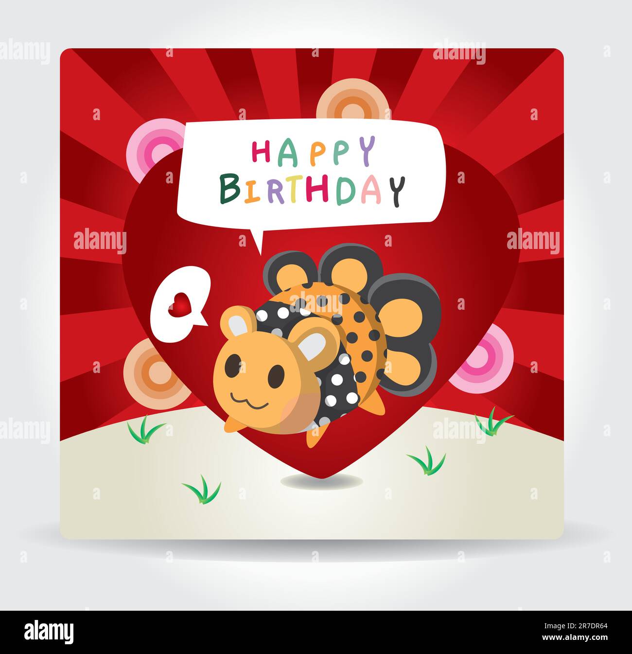 Monster card postcard anniversary cartoon hi-res stock photography and ...