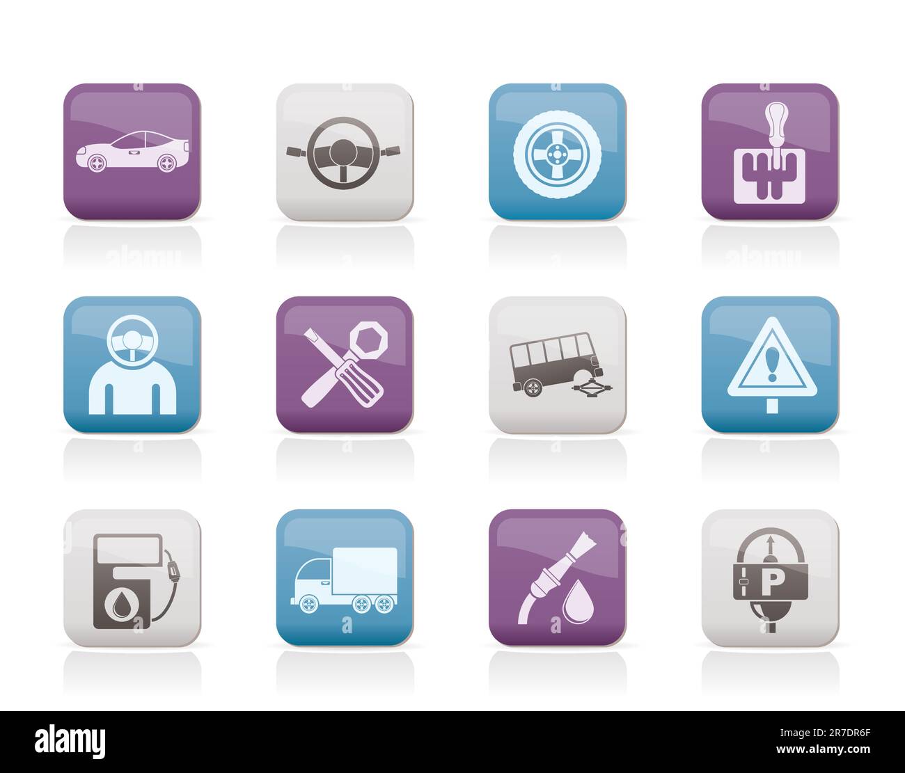 Bus and car parking Stock Vector Images - Alamy