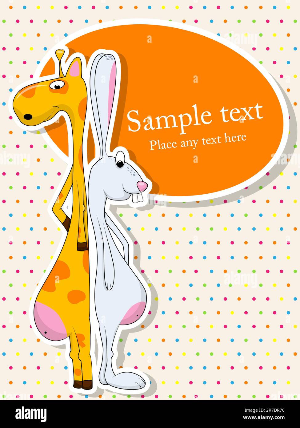 Vector picture of rabbit and giraffe Stock Vector Image & Art - Alamy
