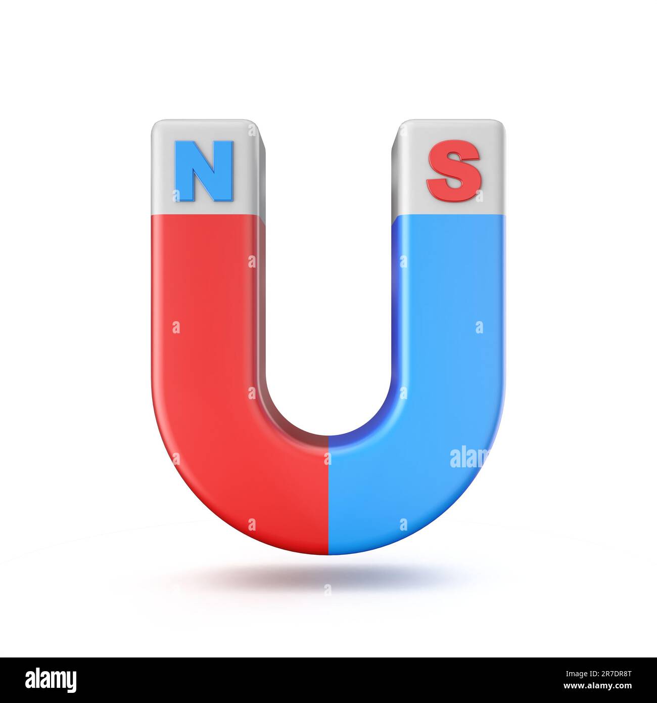 Magnet 3D rendering illustration isolated on white background Stock ...