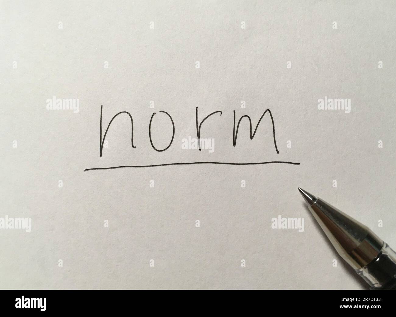 Norm concept word on paper background Stock Photo - Alamy