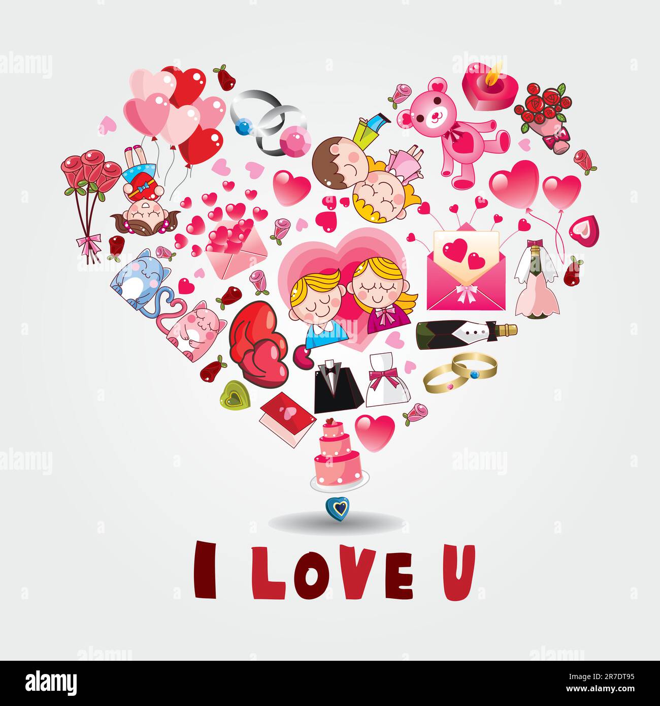 cartoon love card Stock Vector Image & Art - Alamy