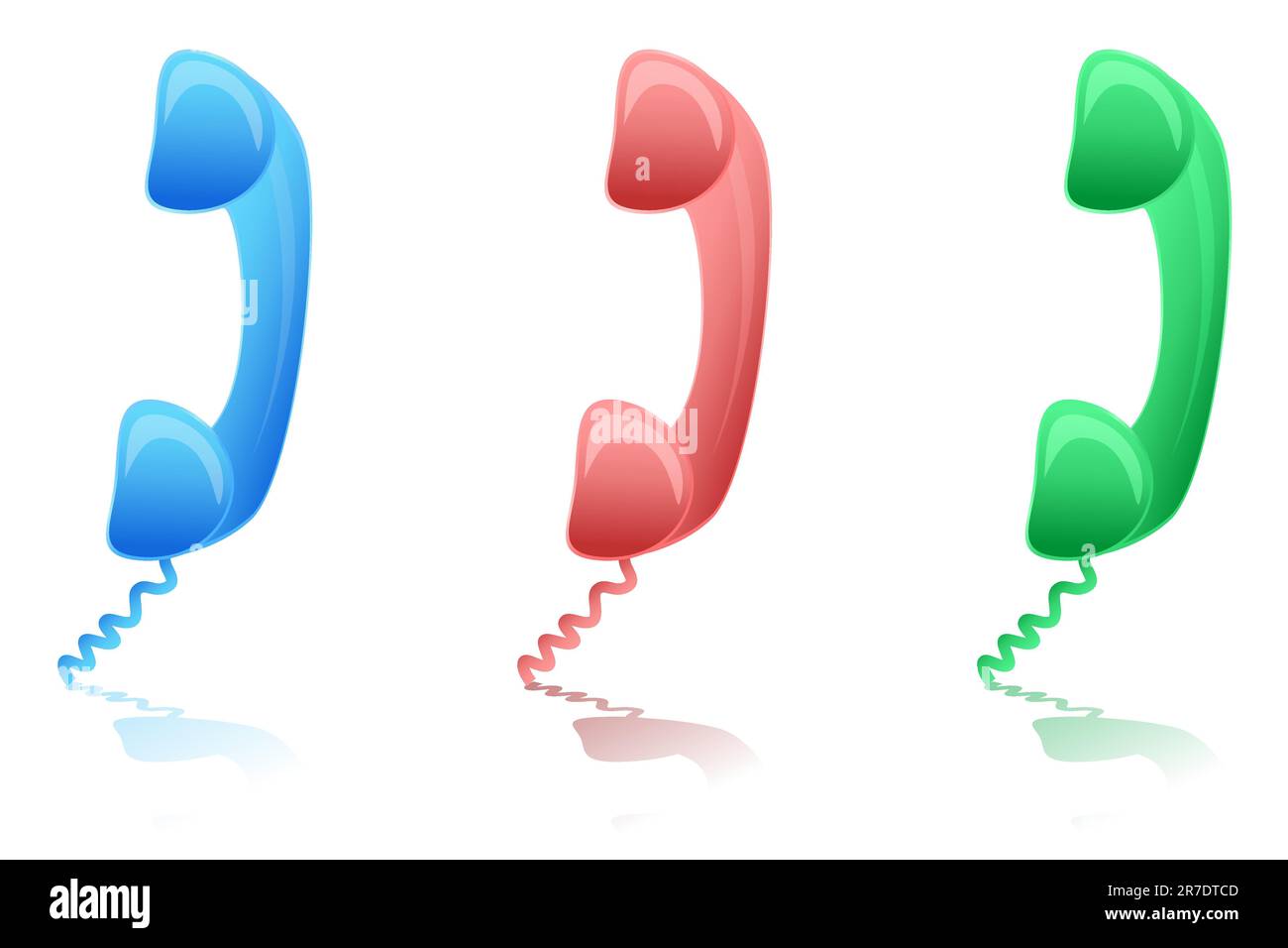 illustration of calling icons on white background Stock Vector Image ...