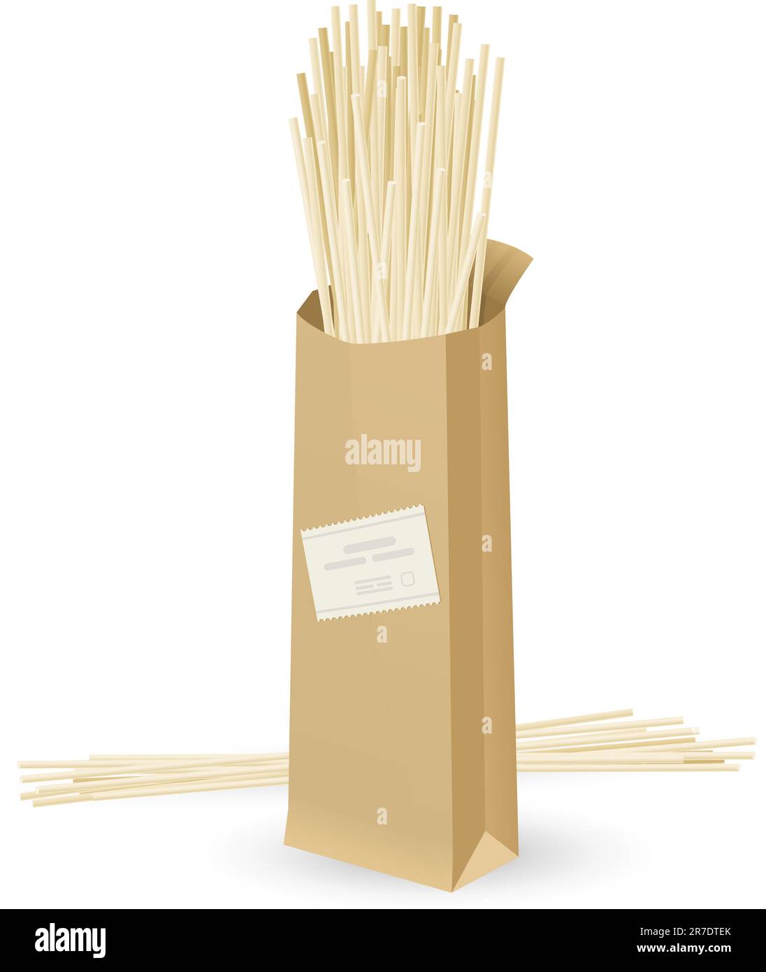 Realistic package spaghetti. Illustration on white background Stock ...