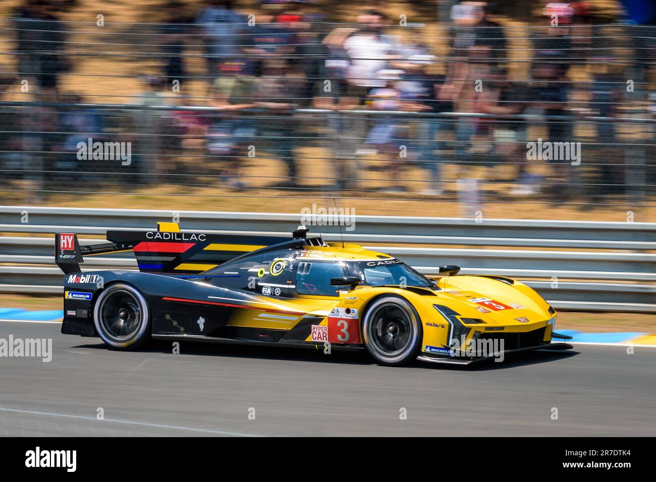 The Cadillac V-Series R race car No. 3, from the Cadillac Racing team ...