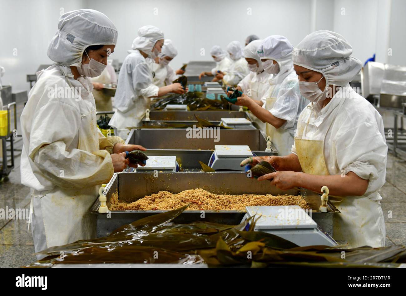 As the Dragon Boat Festival approaches, people make zongzi, or sticky ...