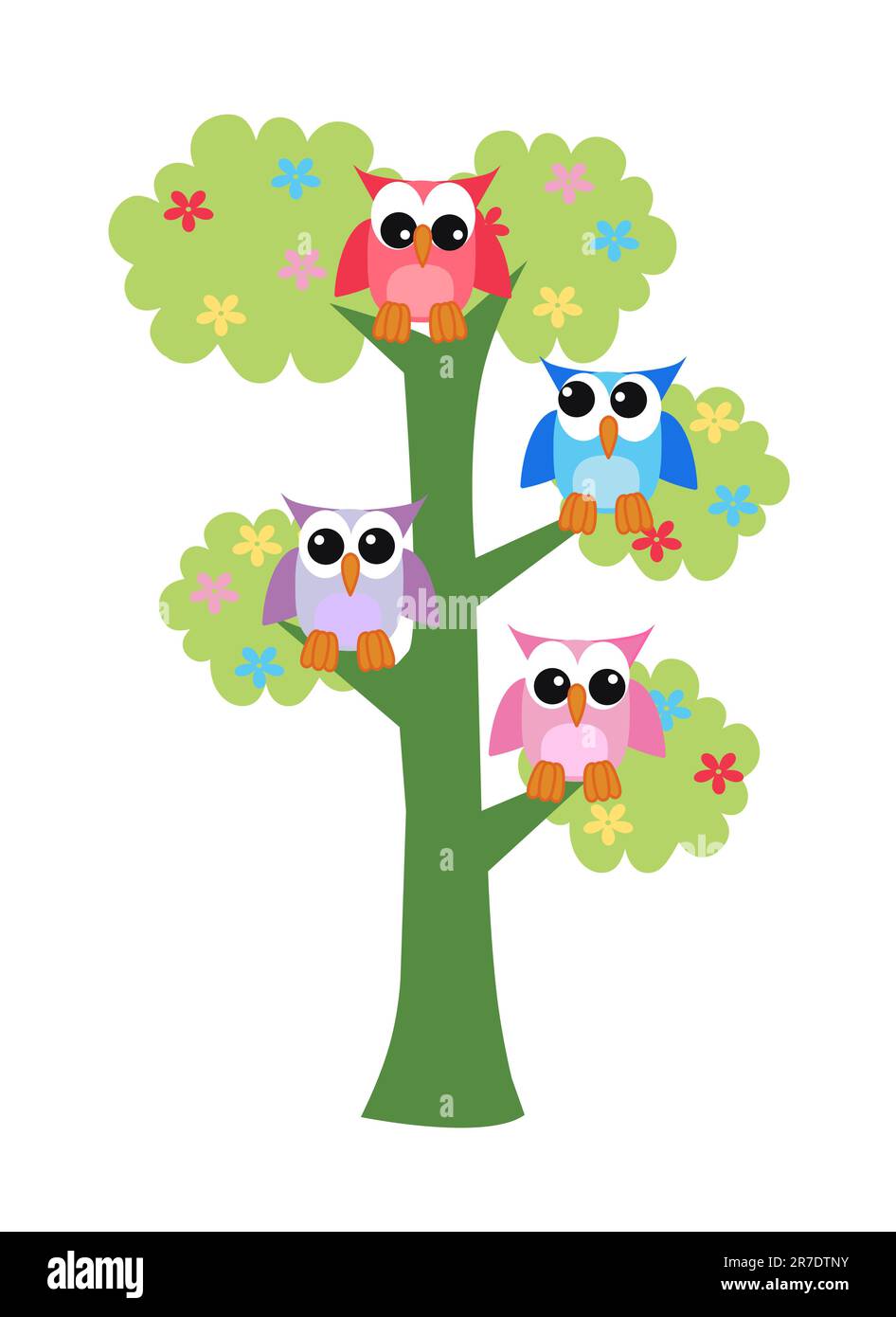 Owl in a tree Cut Out Stock Images & Pictures - Alamy
