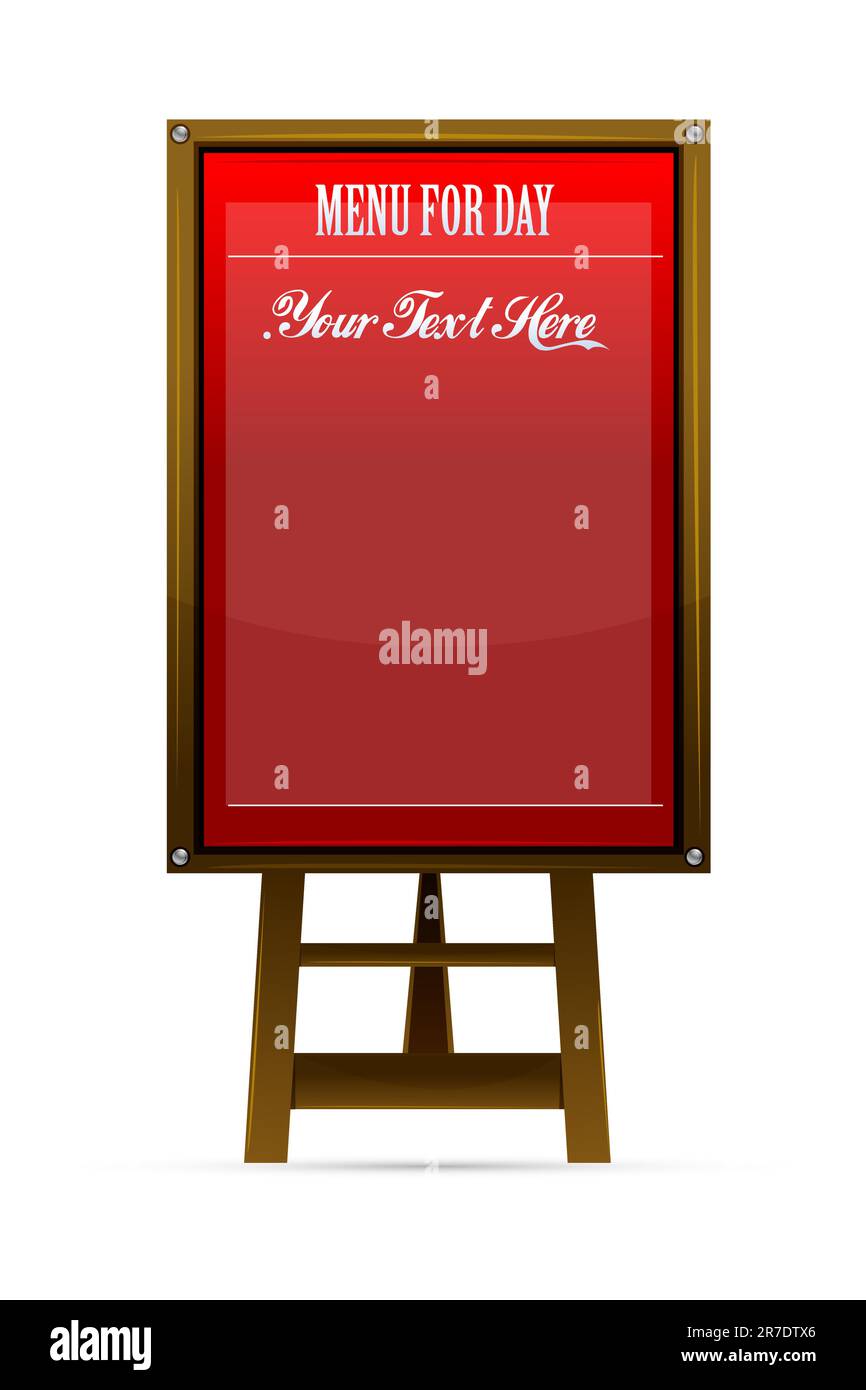 illustration of menu board on white background Stock Vector Image & Art ...
