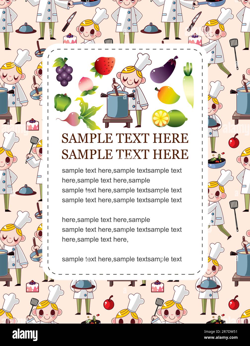 cartoon chef card Stock Vector Image & Art - Alamy