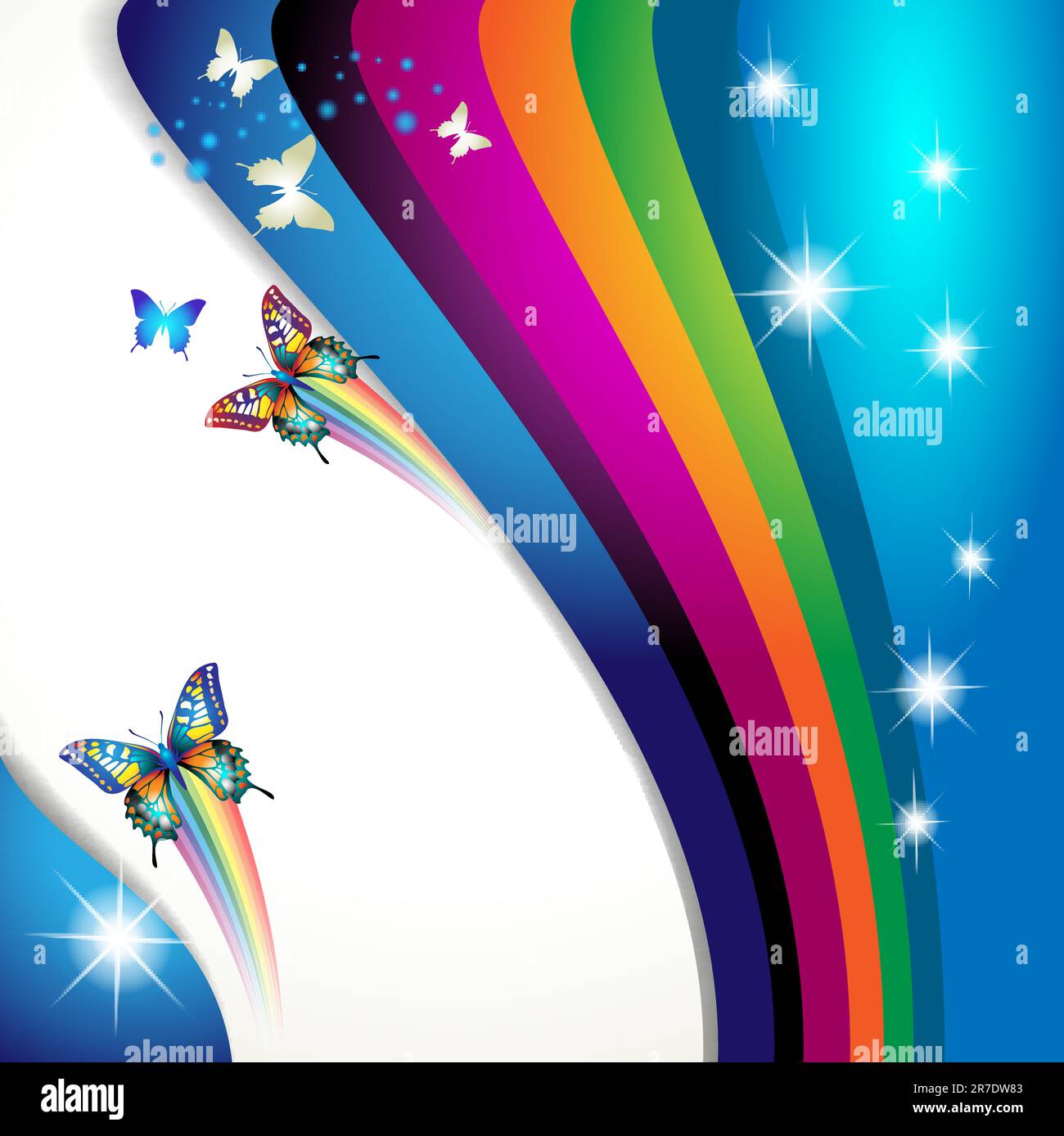 Colorful background with butterfly Stock Vector Image & Art - Alamy