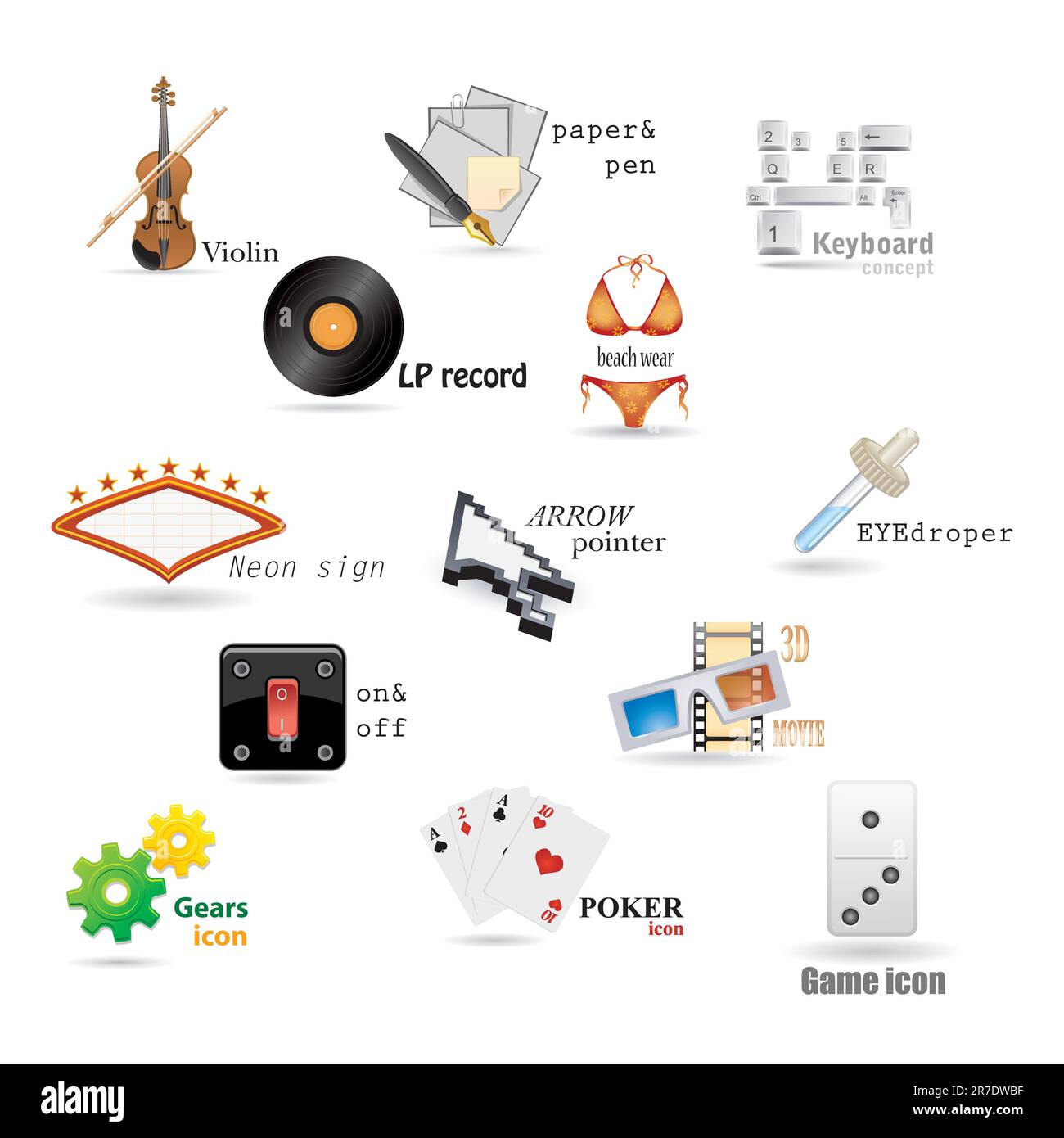 vector set of icons Stock Vector Image & Art - Alamy