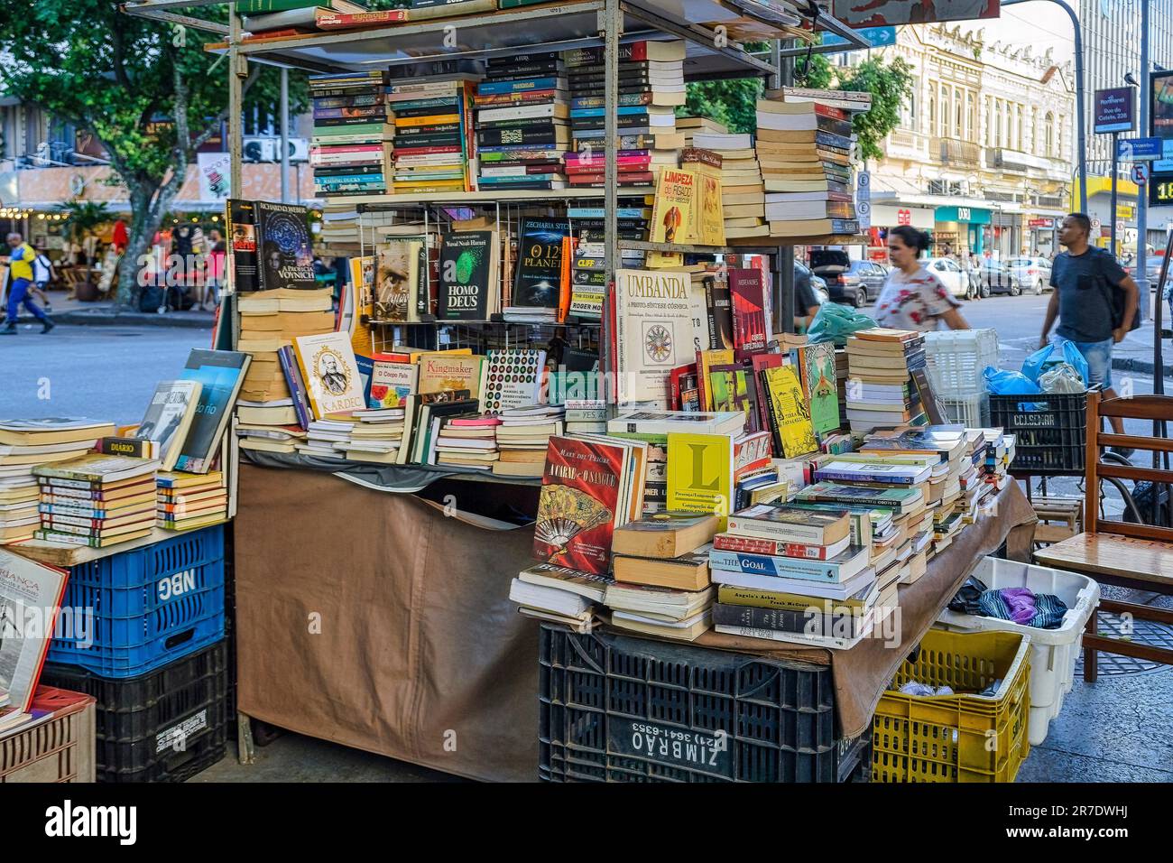 Rio de Janeiro, Brazil - June 8, 2023: Books for sale on a city ...