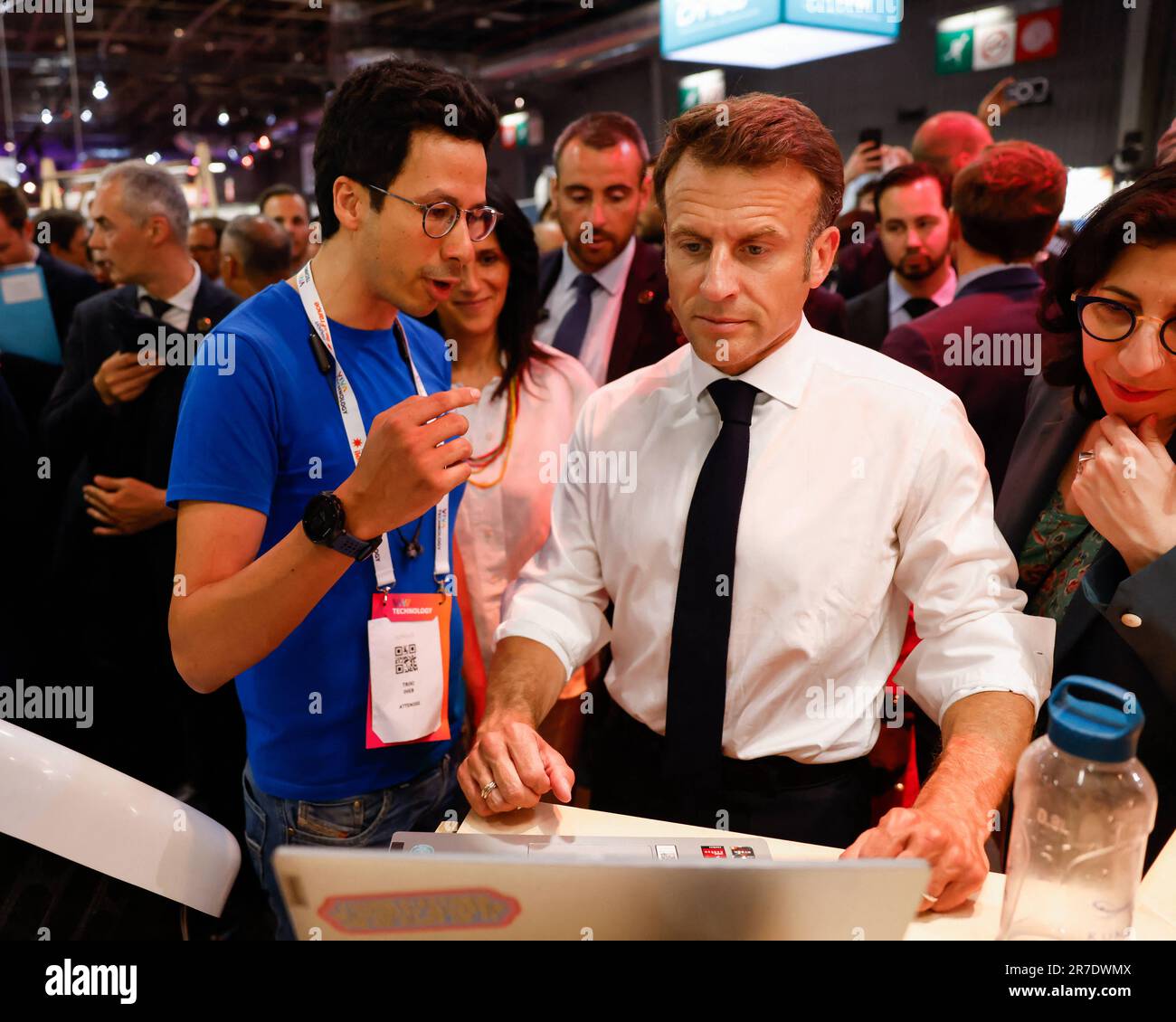 Paris, France. 15th June, 2023. French President Emmanuel Macron at the ...