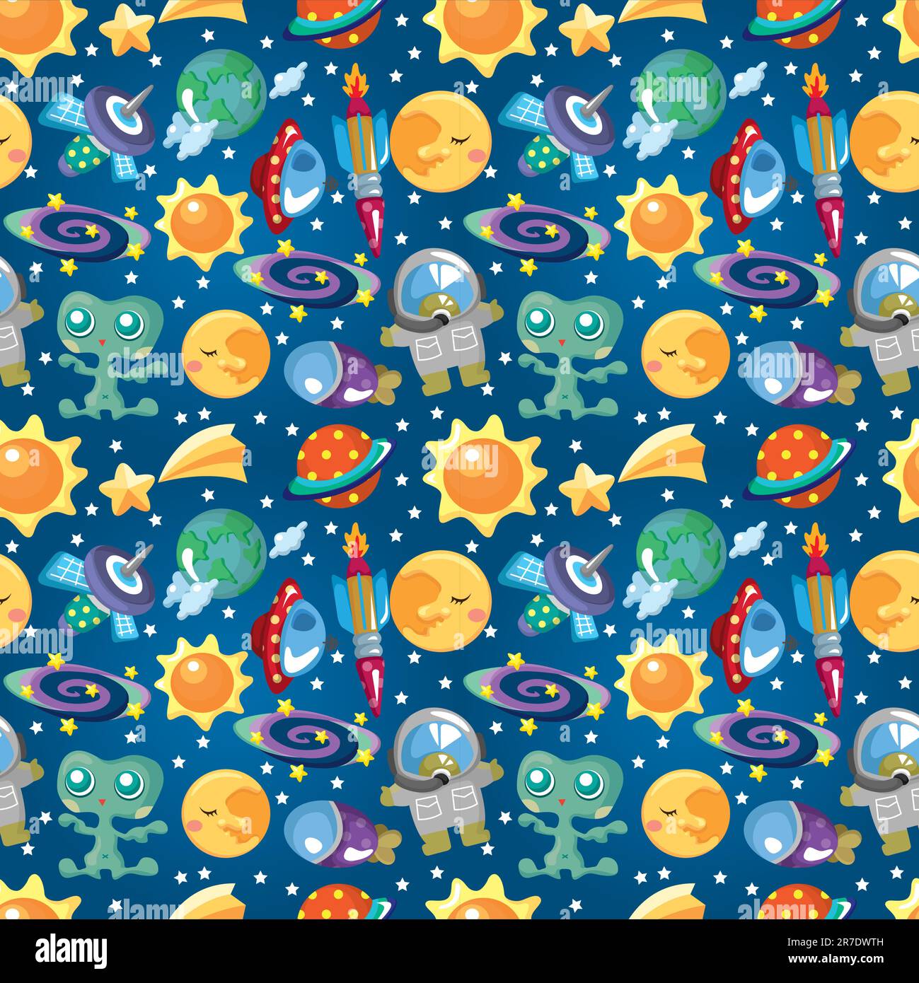 seamless space pattern Stock Vector Image & Art - Alamy