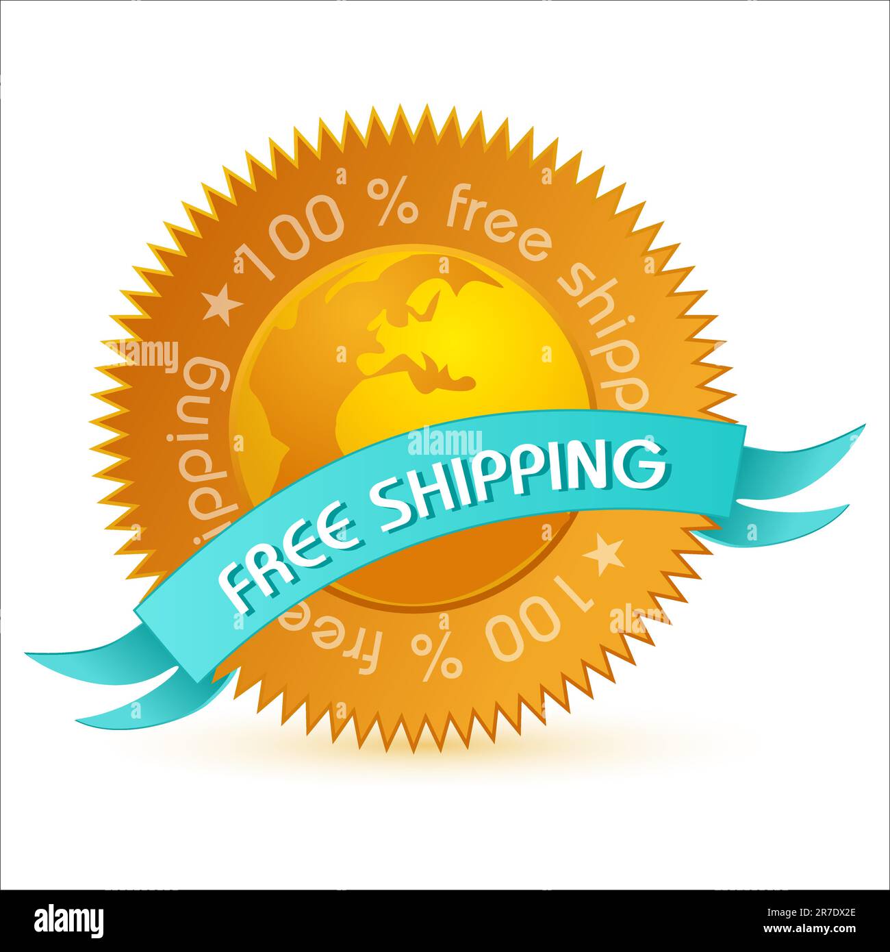 illustration of free shipping tag on white background Stock Vector ...