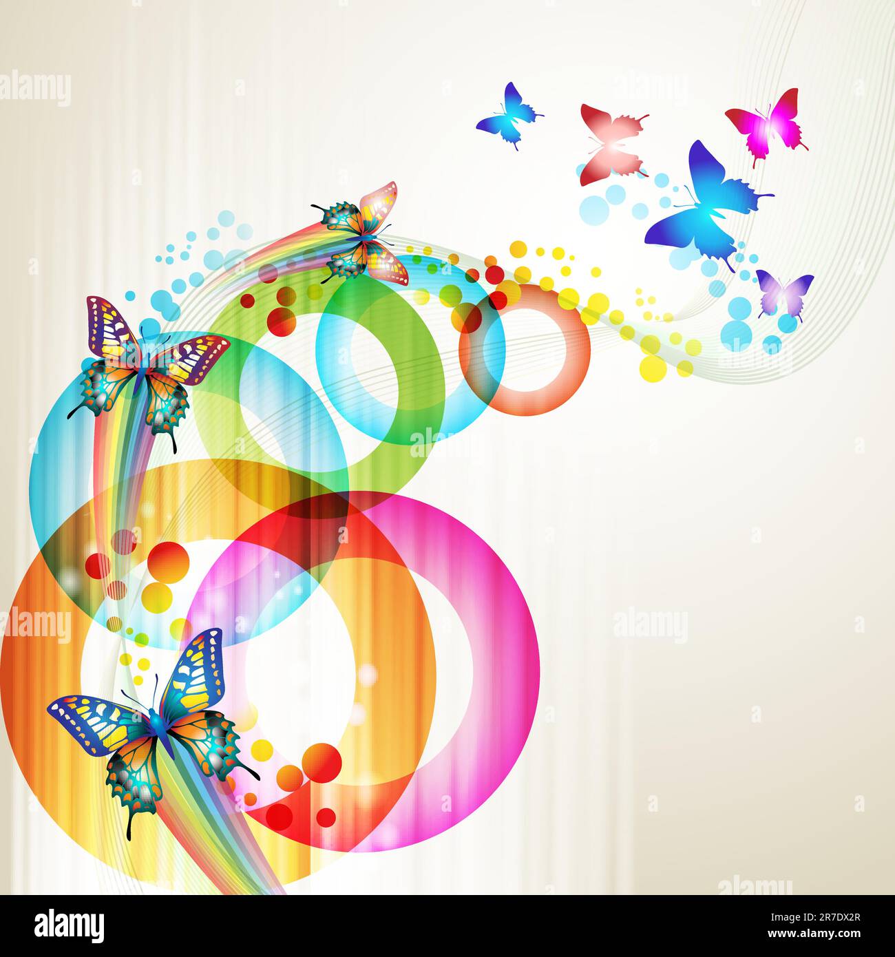Colorful background with butterfly Stock Vector Image & Art - Alamy