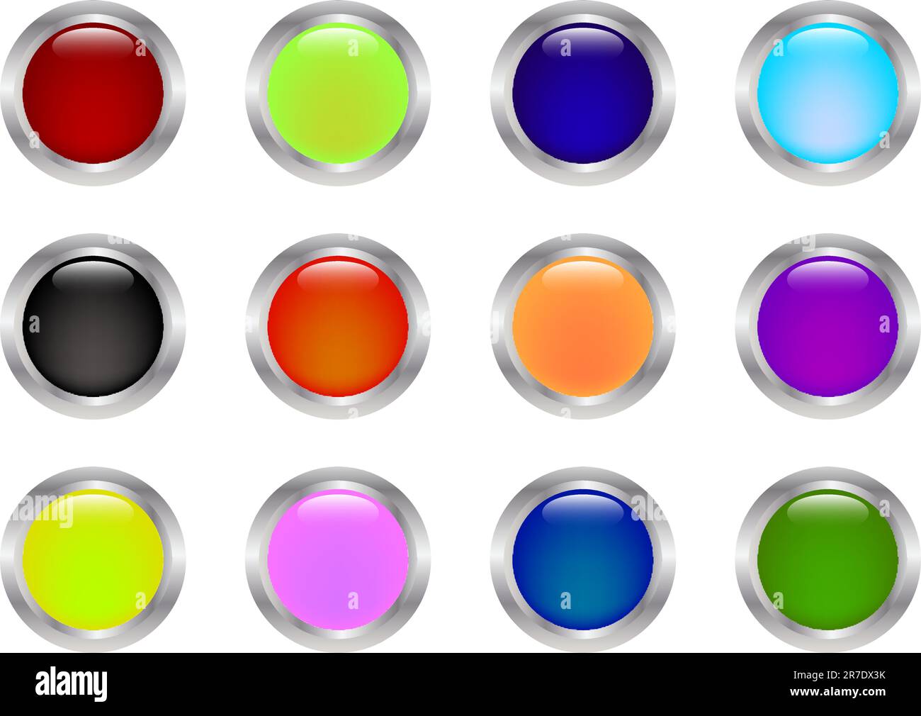 colorful buttons - vector Stock Vector Image & Art - Alamy