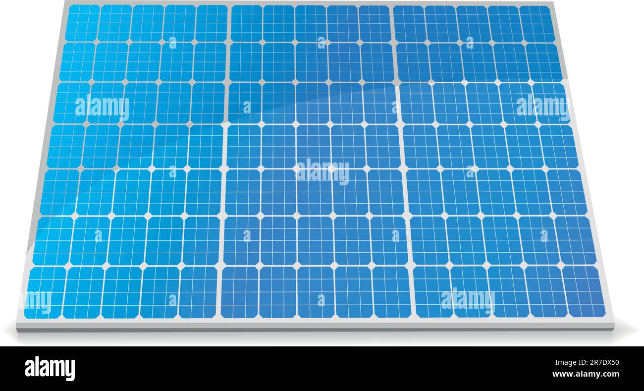 illustration of a solar cell module, eps8 vector Stock Vector Image ...